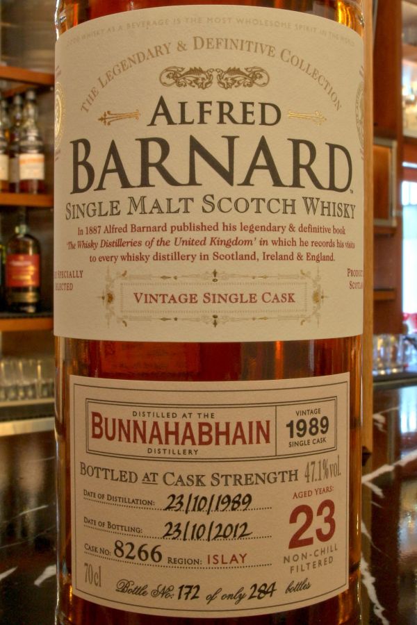 ALFRED BARNARD Bunnahabhain 1989 23 years Single Cask 布納哈本 1989 23年 單桶原 ...