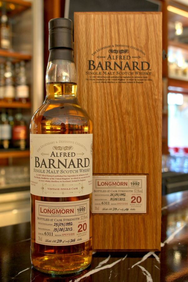 ALFRED BARNARD Longmorn 1992 20 years Single Cask 朗摩 1992 20年 單桶原酒 ...