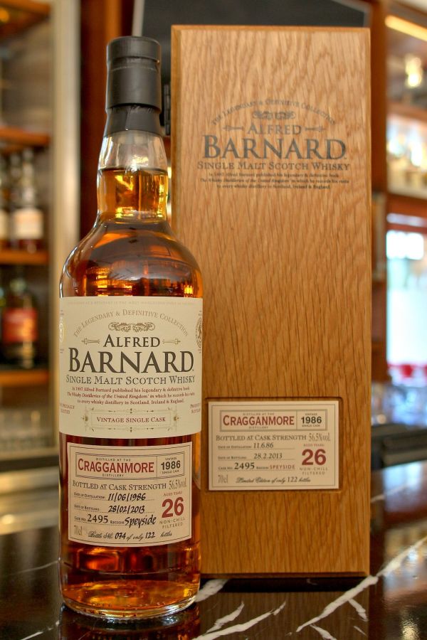 ALFRED BARNARD Cragganmore 1986 26 years Single Cask 克拉格摩爾 1986 26年 單桶原 ...