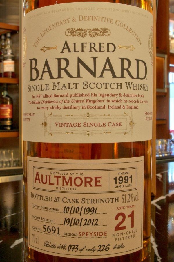 (現貨) ALFRED BARNARD Aultmore 1991 21 years Single Cask 雅墨 1991 21年 單桶原酒 ...