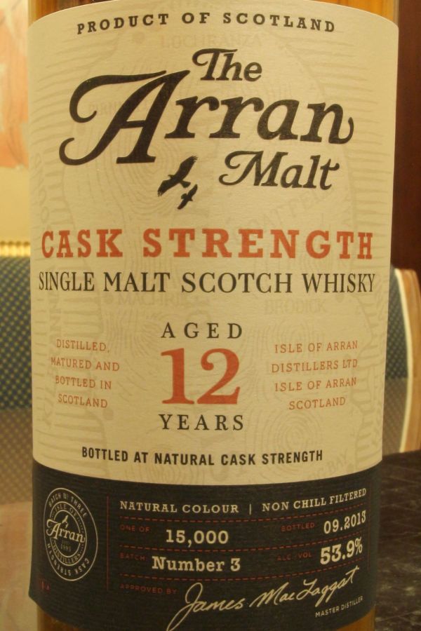 (現貨) ARRAN 12 years Cask Strength Batch No.3 愛倫 12年 原酒 三版 (700ml 53.9% ...