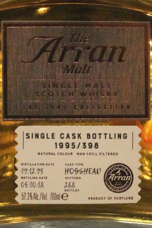 Arran The 1995 Collection Single Cask 愛倫 1995 創廠臻品 單桶原酒 (700ml 52.3% ...