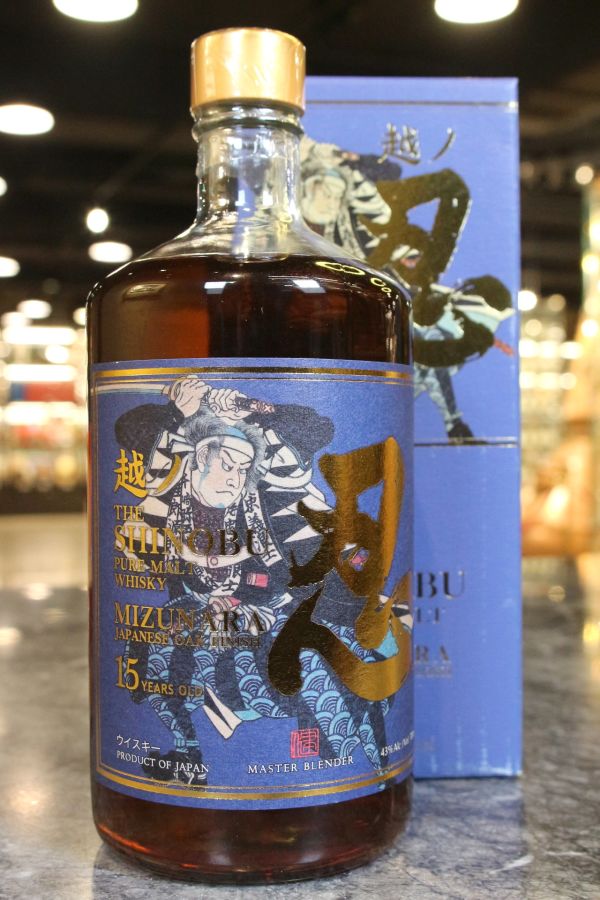 (現貨) Shinobu 15 Years Pure Malt Whisky Mizunara Oak Finish 越ノ忍 15年 水楢風味 ...