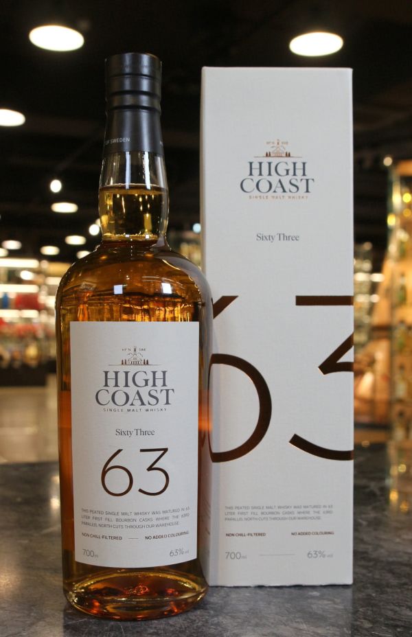 High Coast 63 Peated Single Malt Whisky 瑞典高岸 63高緯度紀念酒 重泥煤 (700ml 63% ...